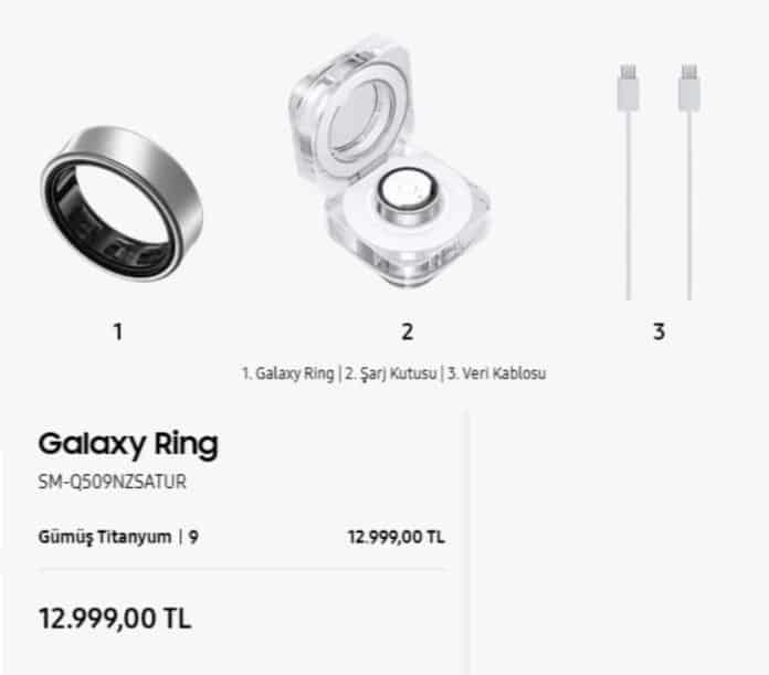 Samsung Galaxy Ring (smart ring) in Türkiye: Price revealed.